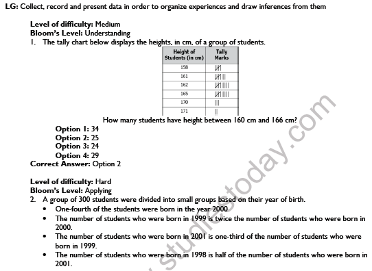 CBSE Class 7 Maths Data Handling Worksheet Set A CBSE Class 7 Maths Data Handling Worksheet Set A
